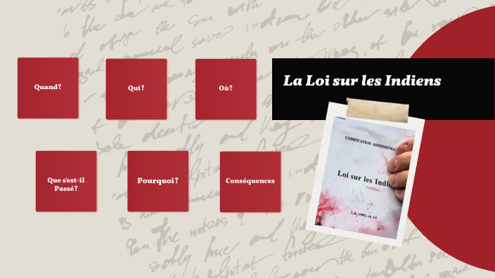 La loi sur les indiens by Rayna on Prezi