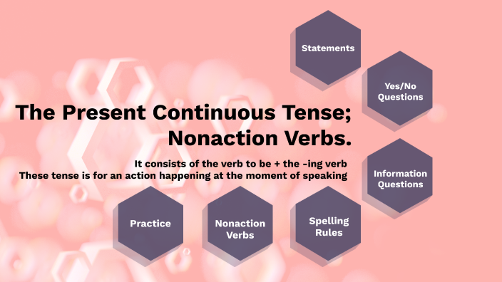 The Present Continuous Tense; Nonaction Verbs. by Pablo Velasquez on Prezi