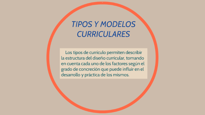 TIPOS Y MODELOS CURRICULARES by olivo perez perez on Prezi