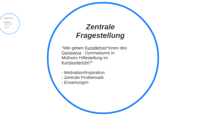 Zentrale Fragestellung by