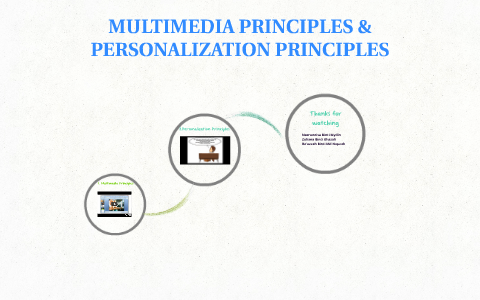 MULTIMEDIA PRINCIPLES & PERSONALIZATION PRINCIPLES by on Prezi