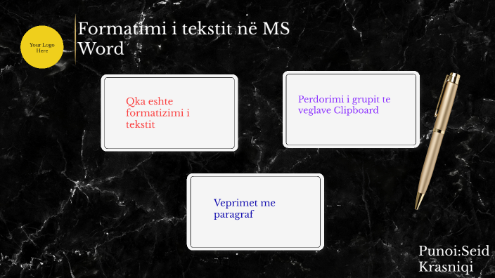 Formatimi i tekstit ne MS Word by Seid Krasniqi on Prezi