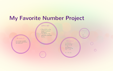 My Favorite Number Project by on Prezi