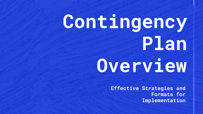 Contingency Plan Overview by Christian Louis Catindig on Prezi