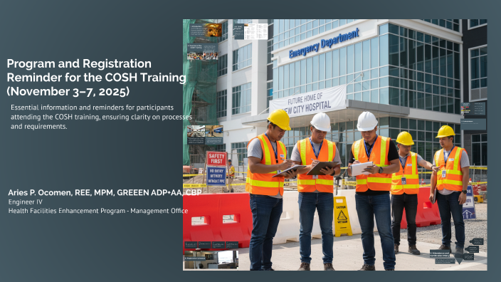 OSHC Program and Registration Reminder for the COSH Training (November ...