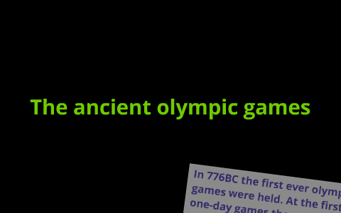 The ancient olympics by lorna bicker on Prezi