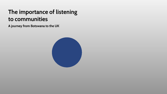The importance of listening to communities by on Prezi