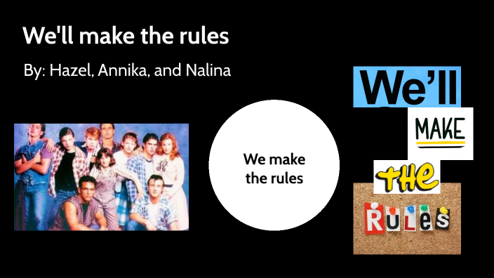 We'll make the rules by Hazel Fowler on Prezi