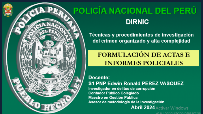 EL INFORME POLICIAL by Ronald Pérez on Prezi