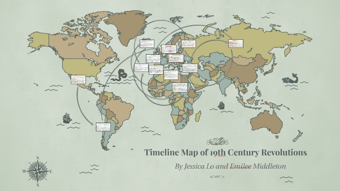 Timeline Map of 19th Century Revolutions by Jessica Lo