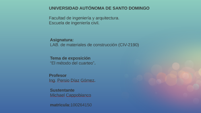 Metodo del cuarteo by michael cappobianco on Prezi