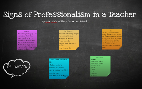Signs of Professionalism in a Teacher by Ajah Silva on Prezi