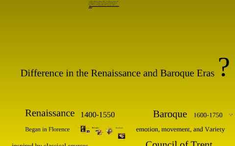 Renaissance versus Baroque by Taher Hamid on Prezi