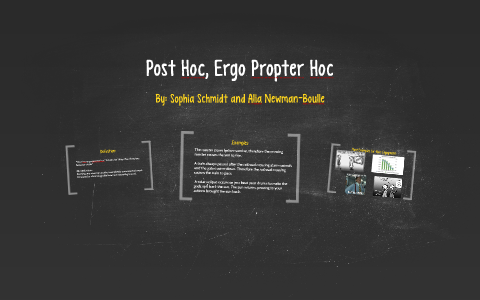 Post Hoc, Ergo Propter Hoc by Sophia on Prezi
