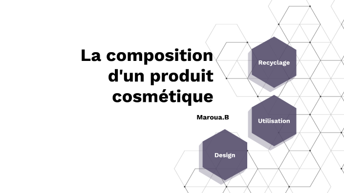 La composition d'un produit cosmétique by maroua bentaala on Prezi