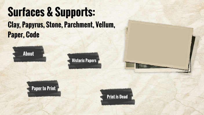 Surfaces & Supports: Clay, Papyrus, Stone, Parchment, Vellum, Paper ...