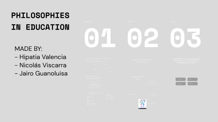 PHILOSOPHIES IN EDUCATION by CARLOS NICOLAS VISCARRA BUSTILLOS on Prezi