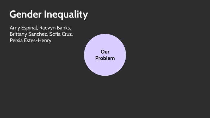 Gender Inequality Presentation by Amy Espinal on Prezi