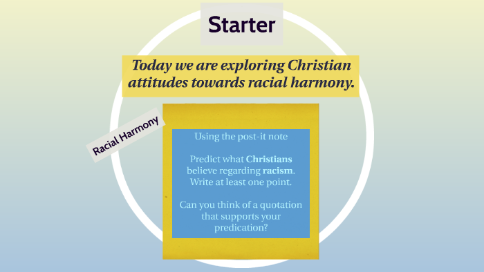 Why Christians should promote racial harmony by Katie Fowler on Prezi