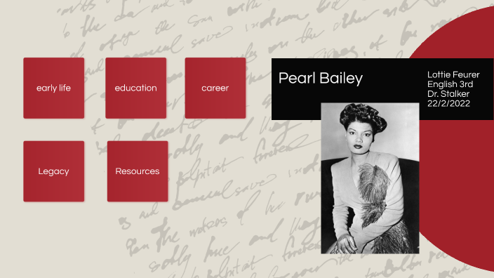 Pearl Bailey Harlem Renaissance by Lottie Feurer on Prezi