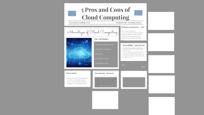 5 Pros and Cons of Cloud Computing by Dominique Ryan on Prezi