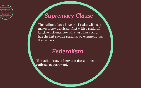 Supremacy Clause by jennifer johnson on Prezi