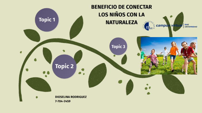 Beneficios de conectar los niños con la naturaleza by Dioselina Rodriguez on Prezi