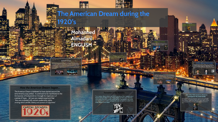 The American Dream during the 1920's by Mohanned by Mohanned Madani on ...