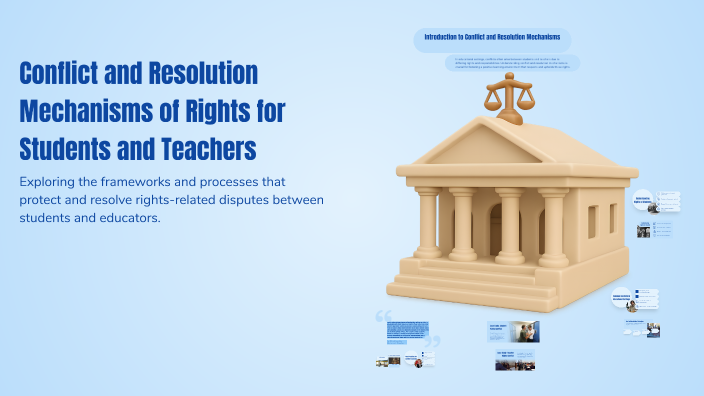 Conflict and Resolution Mechanisms of Rights for Students and Teachers ...