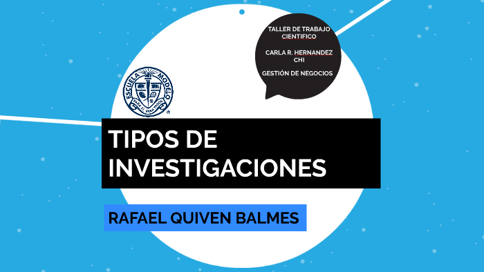 TIPOS DE INVESTIGACIONES by Rafael Quiven Balmes on Prezi