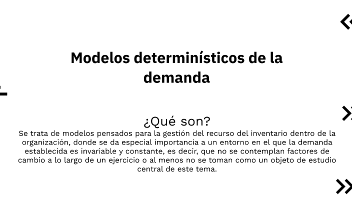 ¿Qué son modelos determinísticos de los inventarios? by Alex Guerra on ...