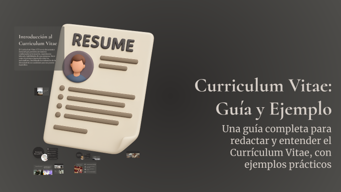 Curriculum Vitae: Guía y Ejemplo by María Guadalupe Téllez Camacho on Prezi