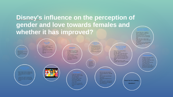 Disney's influence on the perception of gender and love towards females ...