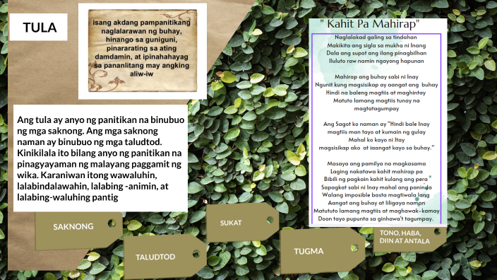 TULA AT MGA BAHAGI NITO by Ms. Jhelle on Prezi