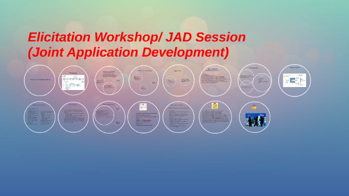 Elicitation Workshop/Joint Application Development (JAD) Ses by ...