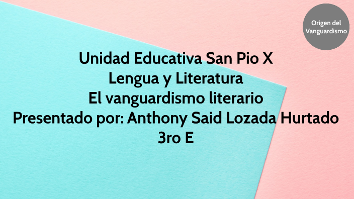 El Vanguardismo Literario by Said Lozada on Prezi