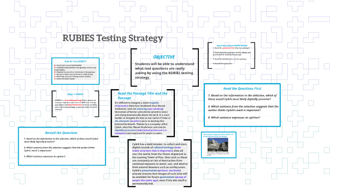 RUBIES Testing Strategy for Reading Comprehension by Ashley Driskill on ...