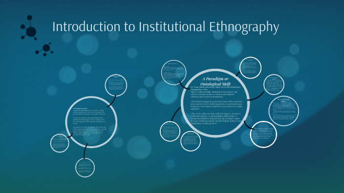 GNDS 838 Lecture 2 -4: Introduction to Institutional Ethnography by Liz ...