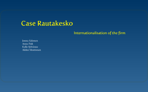 Case Report: Rautakesko by jonna salonen on Prezi