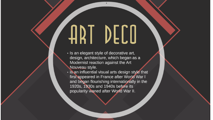 Art Deco Presentation By Yaritza Luna