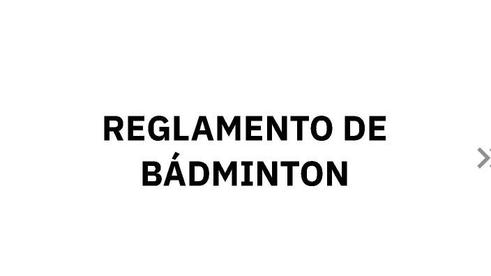 reglas de Bádminton by GONZALO BARRIENTOS GUERRERO on Prezi