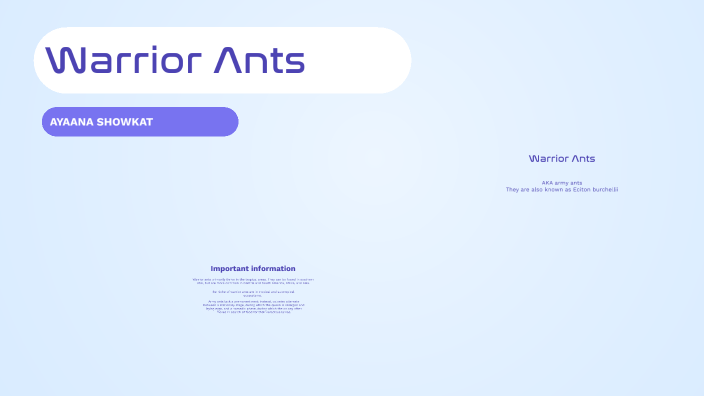 Warrior Ants: Natural Selection by Ayaana Showkat on Prezi