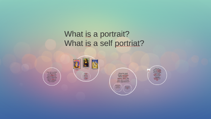 What is a portrait? by Rhonda Mayfield