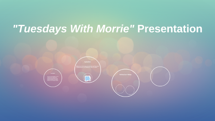 Tuesdays With Morrie Presentation by Haley Wood on Prezi