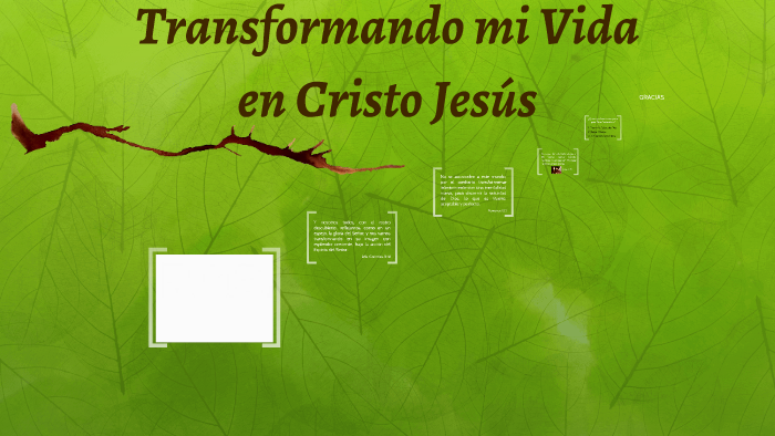 Transformando mi Vida en Cristo Jesús by Irazema Mazariegos on Prezi
