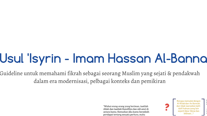 Usul 20 - Imam Hassan Al-Banna by Saidatul Shazri on Prezi