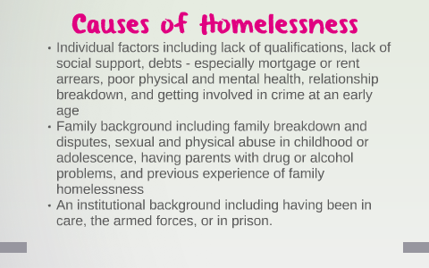 Causes of homelessness by Laurel Nagem on Prezi