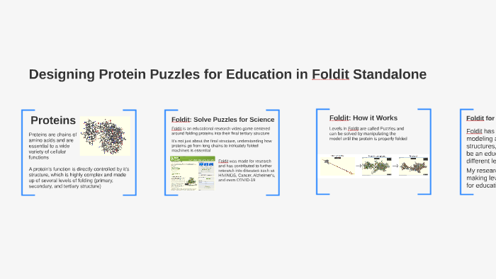 Designing Protein Puzzles for Education in Foldit Standalone by Haley ...
