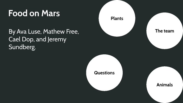 Food on mars by Ava Luse on Prezi