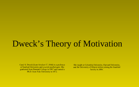 Dweck’s Theory of Motivation by becky navarre on Prezi
